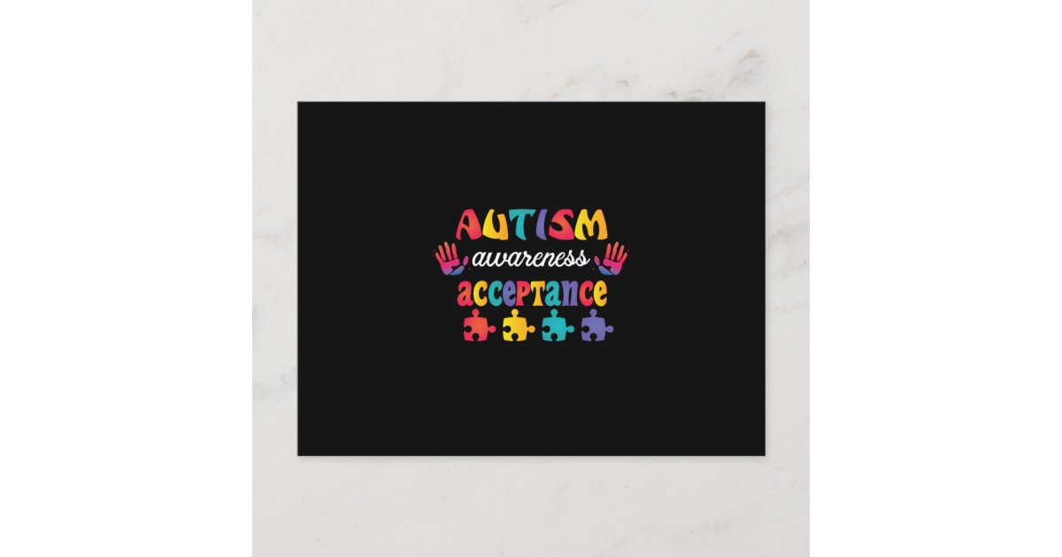Autism Awareness Acceptance Invitation Postcard | Zazzle