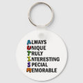 Autism Awareness Acrostic Cute Rainbow Word Poem Keychain | Zazzle