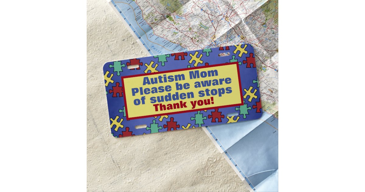 Autism Awareness - Aluminum license plate | Zazzle