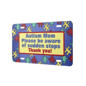 Autism Awareness - Aluminum license plate | Zazzle