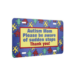 Autism Awareness - Aluminum license plate | Zazzle