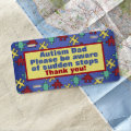 Autism Awareness - Aluminum license plate | Zazzle