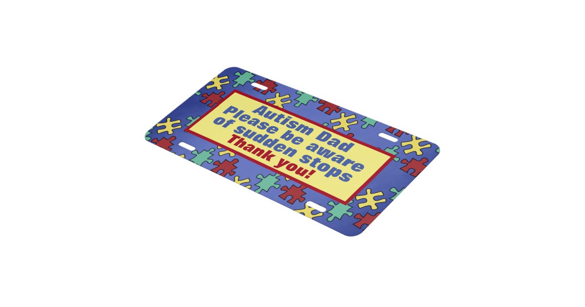 Autism Awareness - Aluminum license plate | Zazzle
