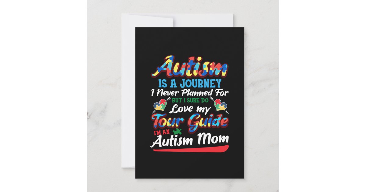 Autism Awareness Autism Mom Puzzle Piece Autistic Thank You Card | Zazzle