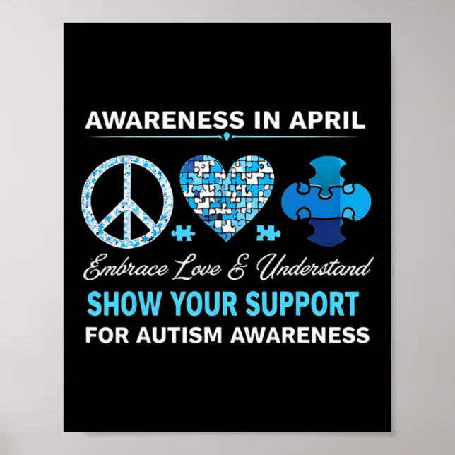 Autism Awareness Autistic Individuals Autism Advoc Poster | Zazzle