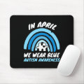 Autism Awareness Blue April Love Autistic Support Mouse Pad | Zazzle