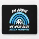 Autism Awareness Blue April Love Autistic Support Mouse Pad | Zazzle