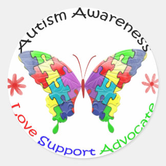 Autism Awareness Butterfly Stickers | Zazzle