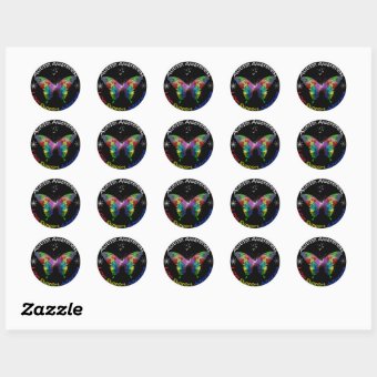 Autism Awareness Butterfly Classic Round Sticker | Zazzle