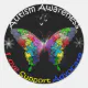 Autism Awareness Butterfly Classic Round Sticker | Zazzle
