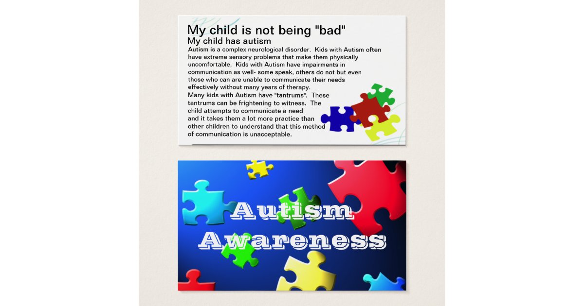 Autism Awareness card | Zazzle.com
