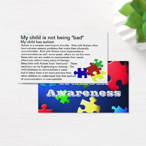Autism Awareness card | Zazzle