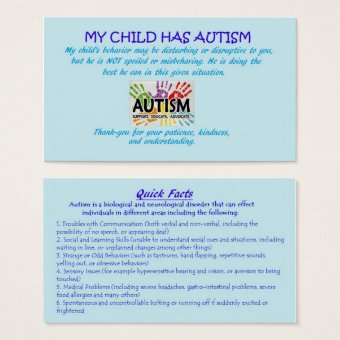 Autism Awareness cards | Zazzle