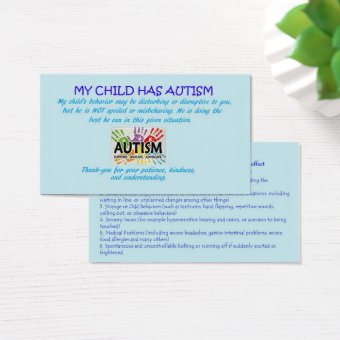 Autism Awareness cards | Zazzle