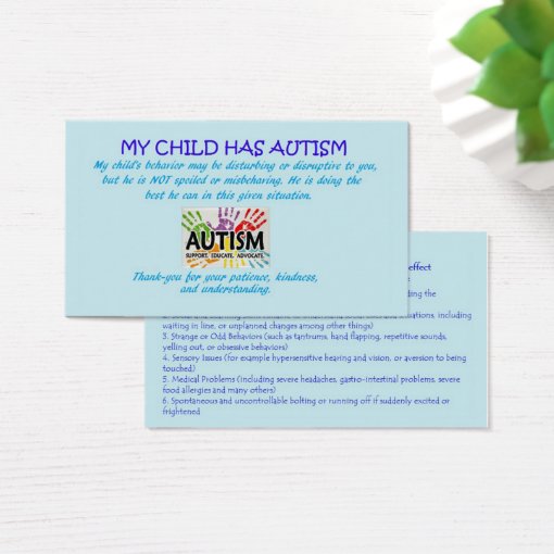 Autism Awareness cards | Zazzle