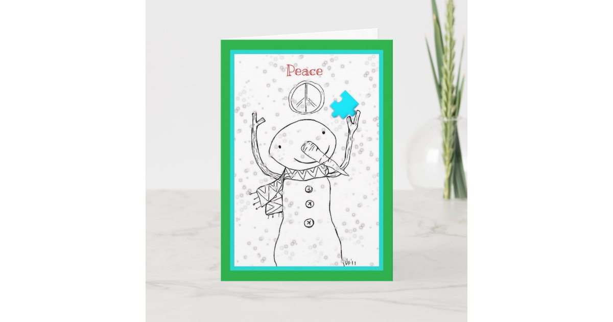 Autism awareness Christmas card | Zazzle