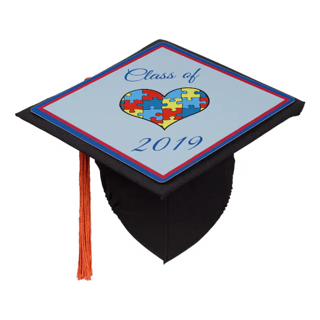 Autism Awareness Custom Graduation Cap Topper | Zazzle