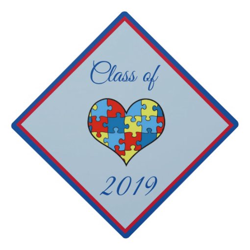 Autism Awareness Custom Graduation Cap Topper | Zazzle