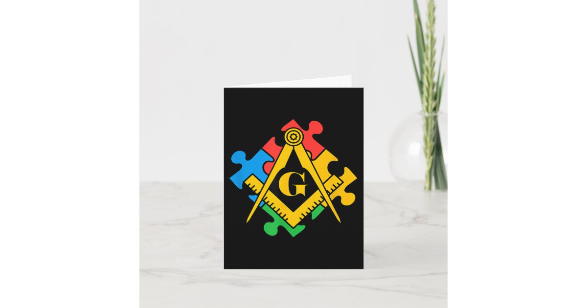 Autism Awareness , Freemason Masonic Lodge, Mason Card | Zazzle