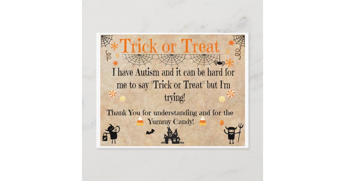 Autism Awareness Halloween Cards | Zazzle