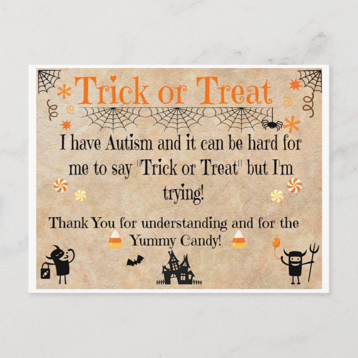 Autism Awareness Halloween Cards | Zazzle
