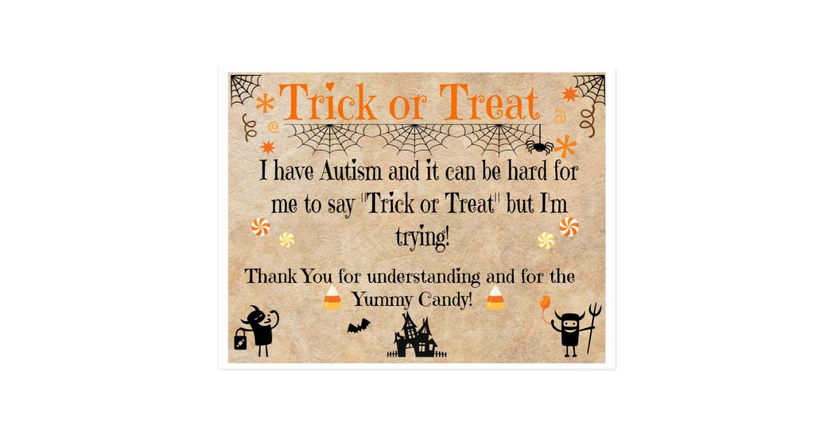 Autism Awareness Halloween Cards | Zazzle.com