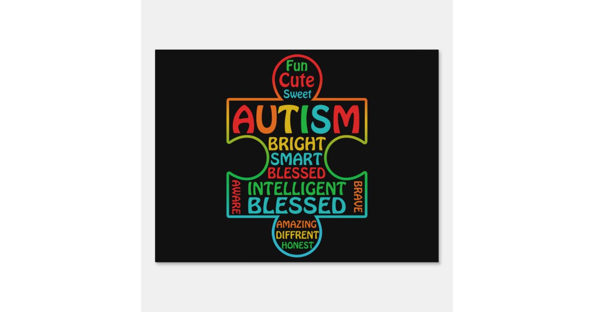 Autism Awareness Heart Blessed Sign | Zazzle