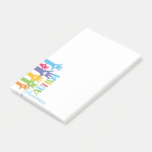 Autism awareness kids love hands post-it notes | Zazzle