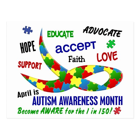 Autism Acrostic Poem Crayon Postcard | Zazzle.com