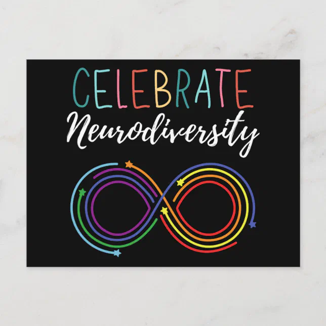 Autism Awareness Month Celebrate Neurodiversity Announcement Postcard ...