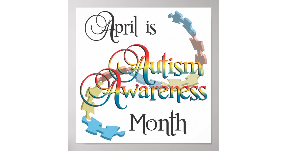 Autism Awareness Month Poster Art | Zazzle