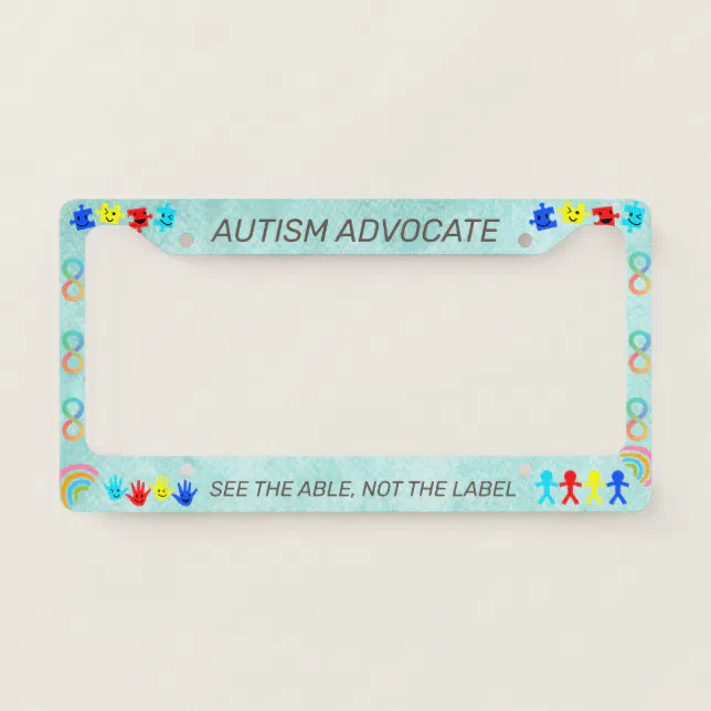 Autism Awareness Personalized Blue License Plate License Plate Frame ...