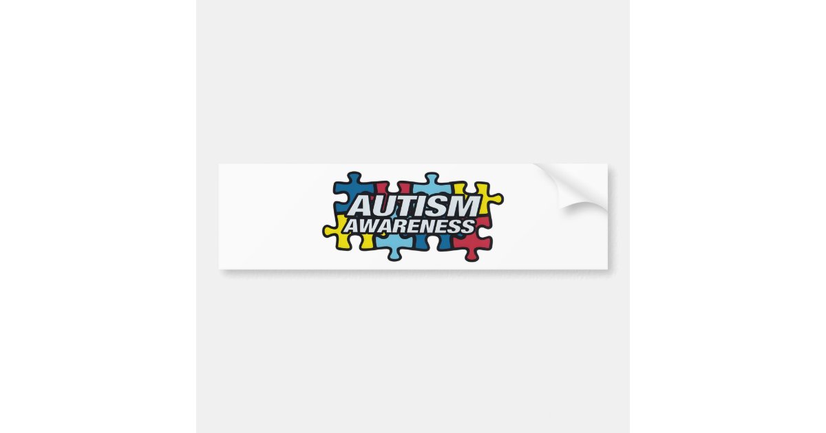 Autism Awareness Puzzle Bumper Sticker | Zazzle