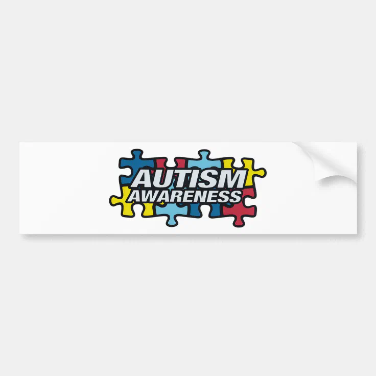 Autism Awareness Puzzle Bumper Sticker | Zazzle