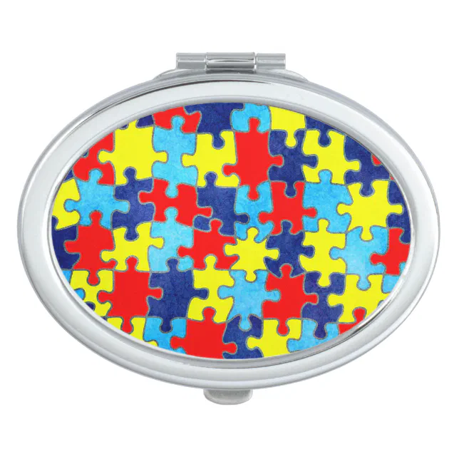 Autism Awareness-Puzzle by Shirley Taylor Makeup Mirror | Zazzle