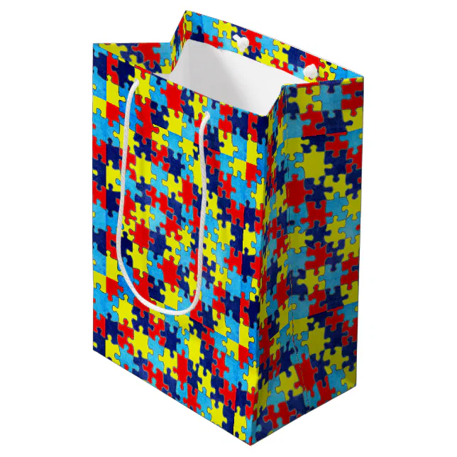 Autism Awareness-Puzzle by Shirley Taylor Medium Gift Bag | Zazzle