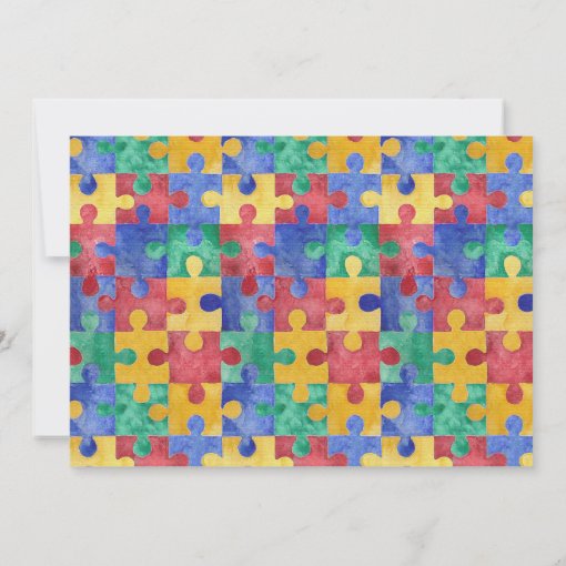 Autism Awareness puzzle invitation announcement | Zazzle