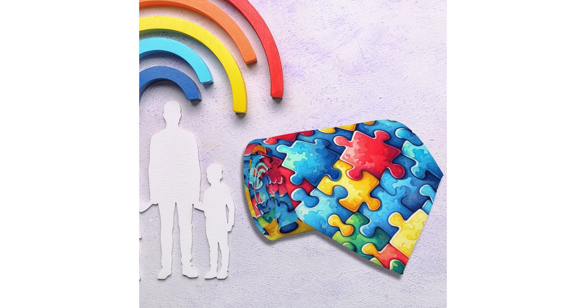 Autism Awareness Puzzle Neck Tie | Zazzle