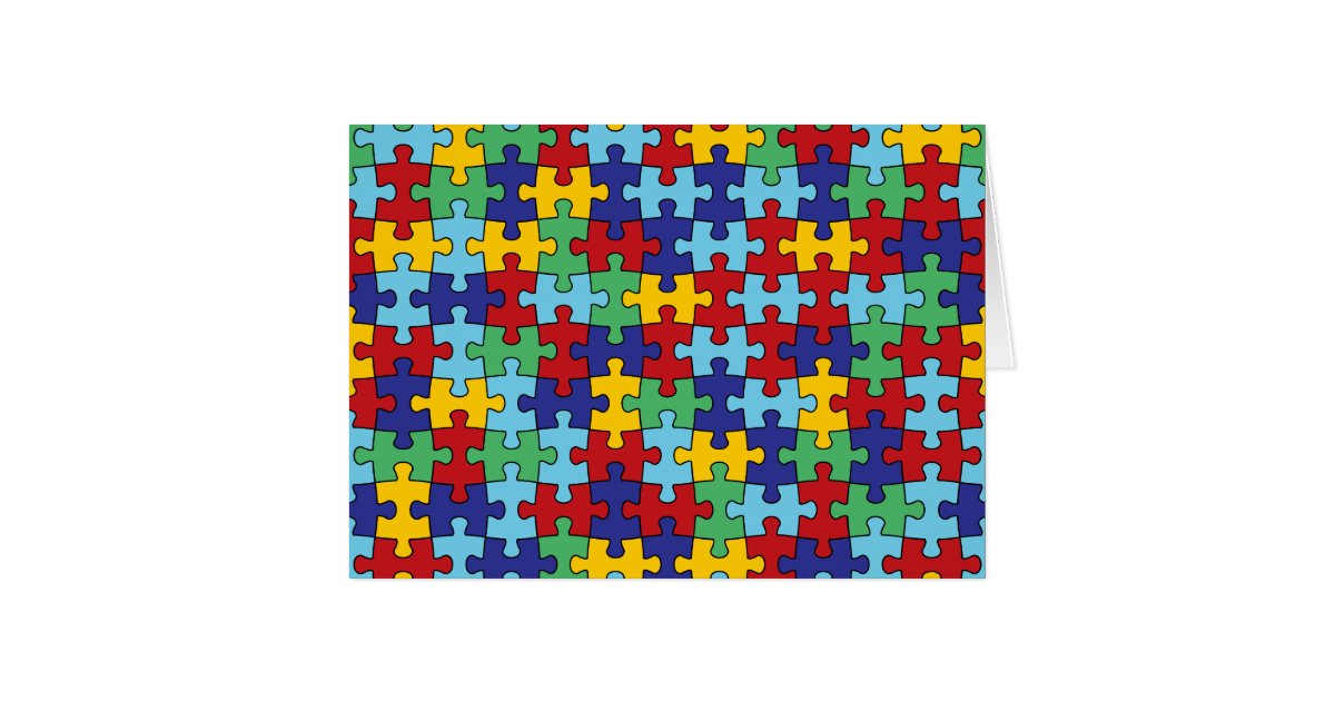 Autism Awareness Puzzle Pattern | Zazzle