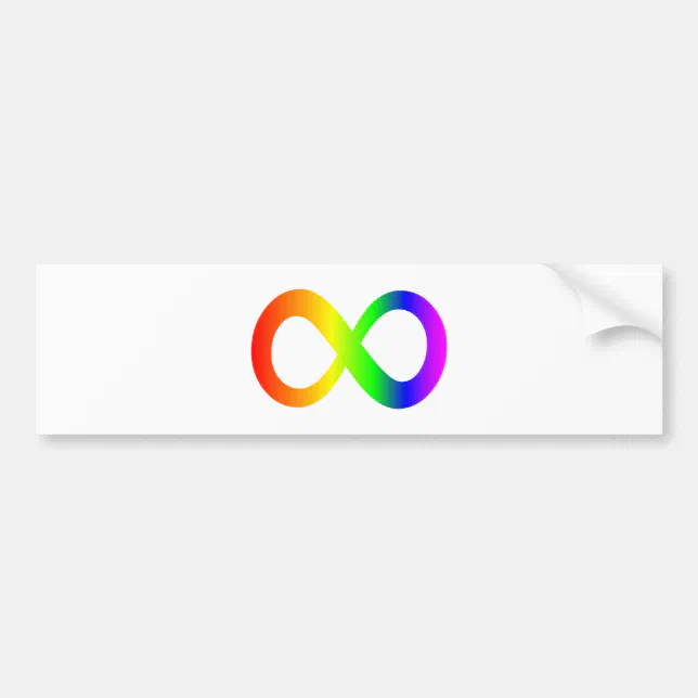 Autism Awareness Rainbow Infinity Symbol Bumper Sticker | Zazzle
