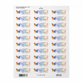 Autism Awareness Rainbow Puzzle Butterfly Label | Zazzle