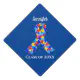 Autism Awareness Ribbon Custom Class Name Blue Graduation Cap Topper ...