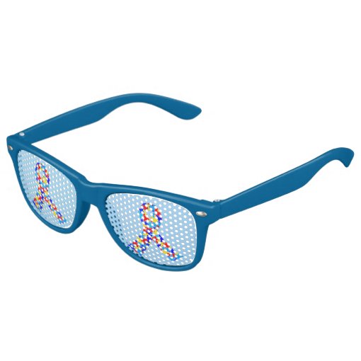 Autism Awareness Ribbon Cute Blue Kids Sunglasses | Zazzle