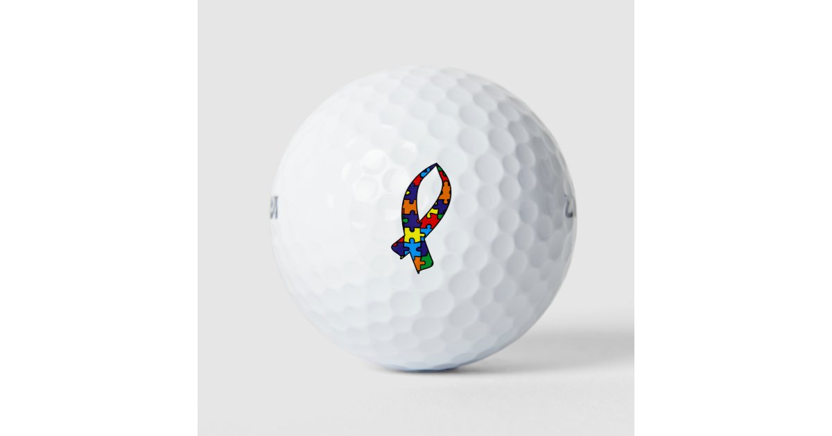 Autism Awareness Ribbon Golf Balls | Zazzle