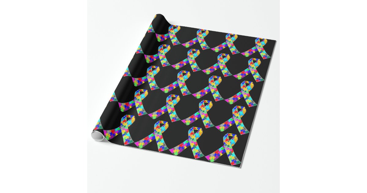 Autism Awareness Ribbon Wrapping Paper | Zazzle