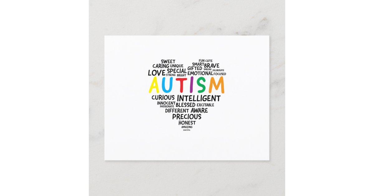 Autism Awareness Shirts - Autism Heart Shirt Invitation Postcard | Zazzle