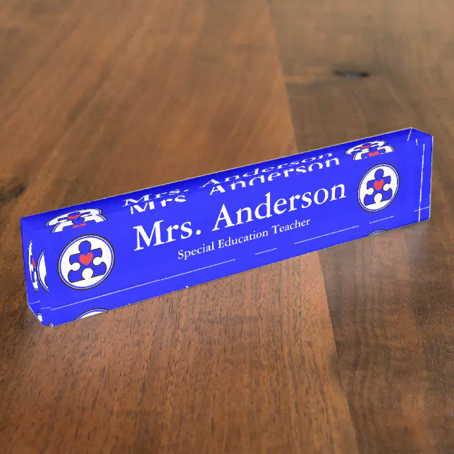 Autism Awareness Special Education Teacher Desk Name Plate | Zazzle