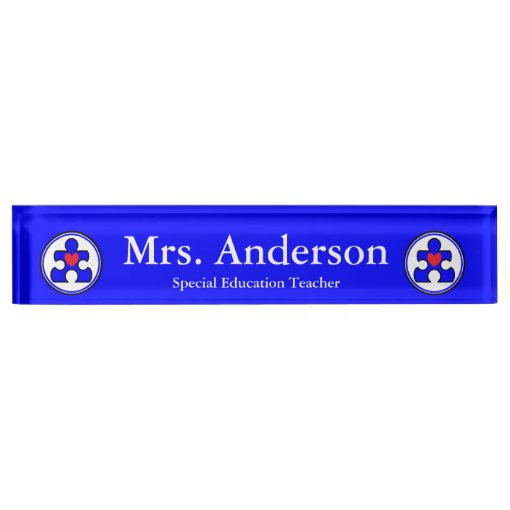 Autism Awareness Special Education Teacher Desk Name Plate | Zazzle