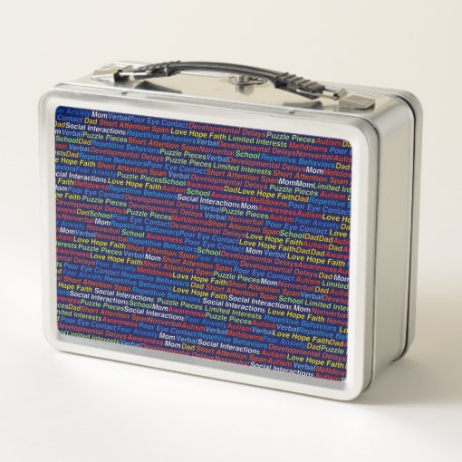 Autism Awareness Stainless metal lunch box | Zazzle