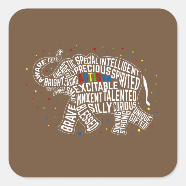 Autism Awareness Sticker: Elephant Sticker | Zazzle